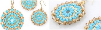 DIY Mandala necklace and earrings set tutorial